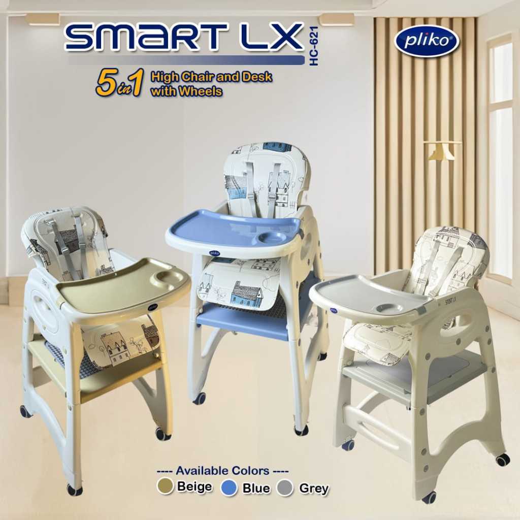 Jual High Chair Pliko Smart 505 / Pliko HC-621 5in1 High Chair and Desk ...