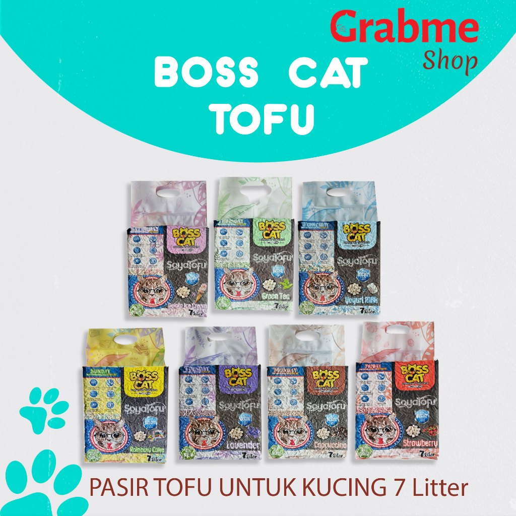 Jual Pasir kucing Tofu BOSS CAT 7 Liter - Pasir kucing wangi dan gumpal ...