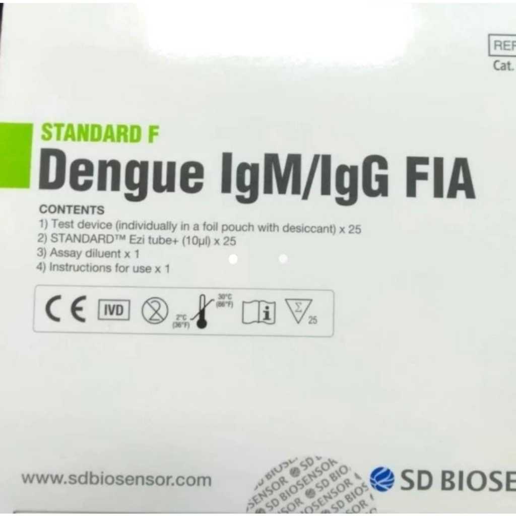 Jual Test DBD SD Biosensor F Dengue IgG/IgM FIA isi 25 Test | Shopee ...