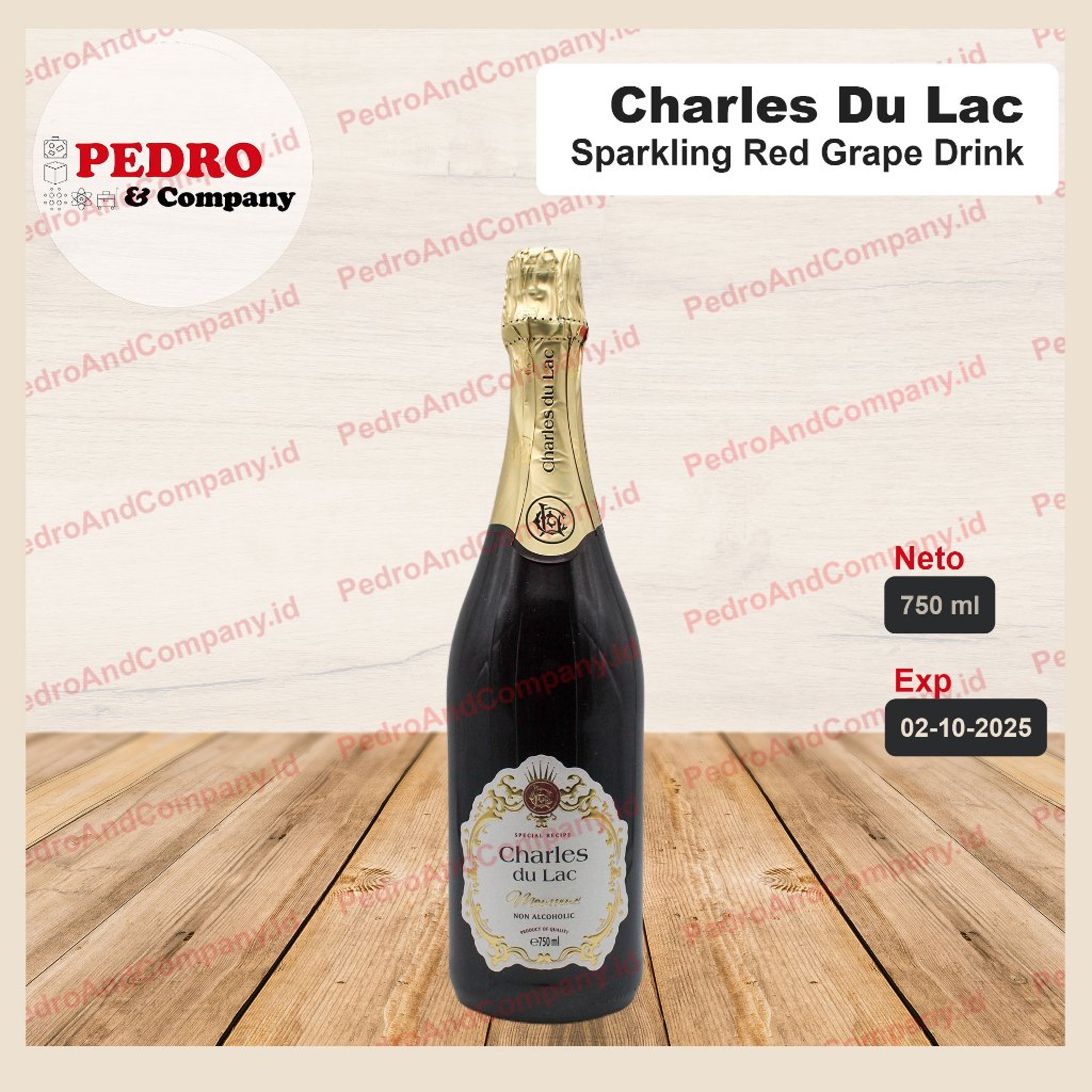 Jual Charles du lac sparkling RED grape juice 750 ml - non alcoholic MERAH | Shopee Indonesia