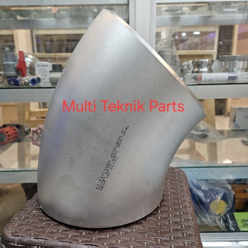 Jual Elbow las stainless 304 sch40 45 derajat 8" inch/Knee sch 40 45° | Shopee Indonesia