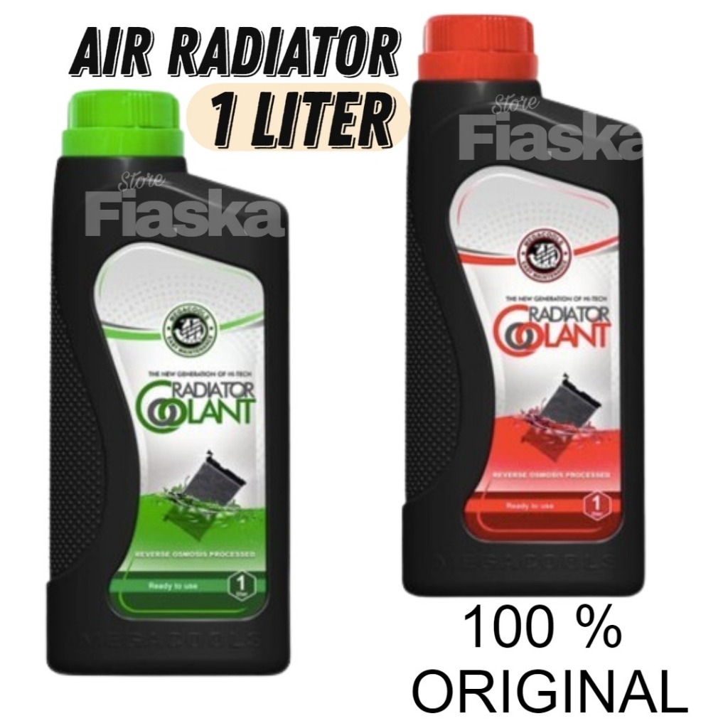 Jual MEGACOOLS AIR RADIATOR COOLANT PH 7 KEMASAN 1L MERAH / HIJAU ...