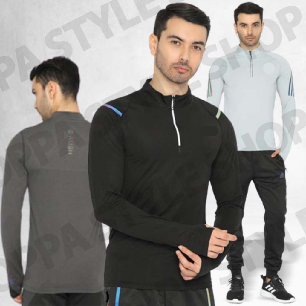 Jual Oppa Style Shop Zipper Base Layer Manset Sports Compression Body ...