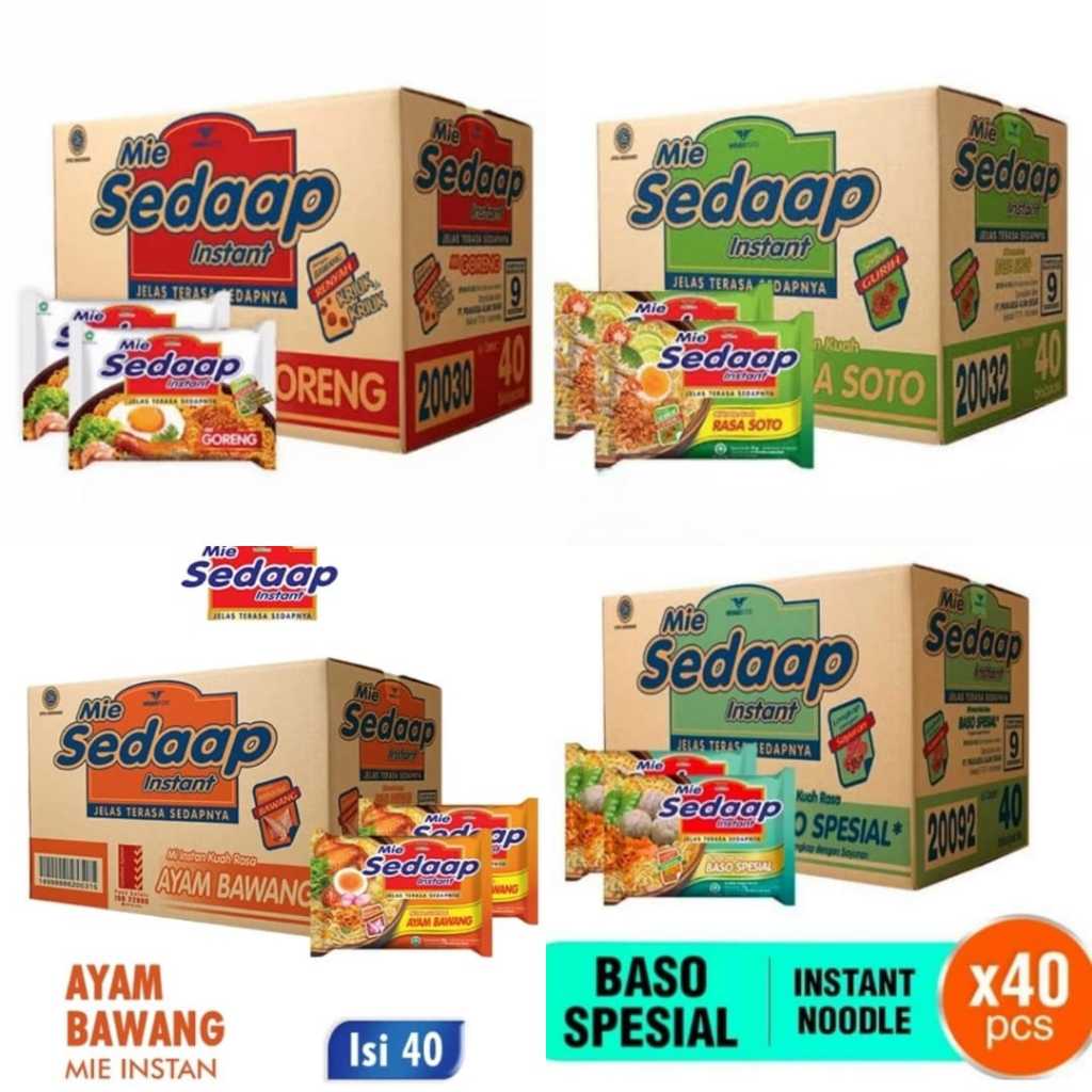 Jual (1 DUS) Mie sedaap Rasa Ayam Bawang / Mie Sedaap Goreng / Sedaap ...