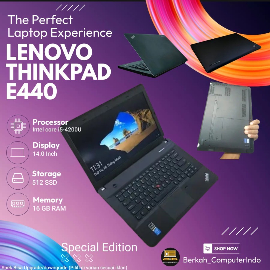 Jual LAPTOP LENOVO THINKPAD SERI E CORE i5 GEN8 RAM 8GB SSD 256GB ...