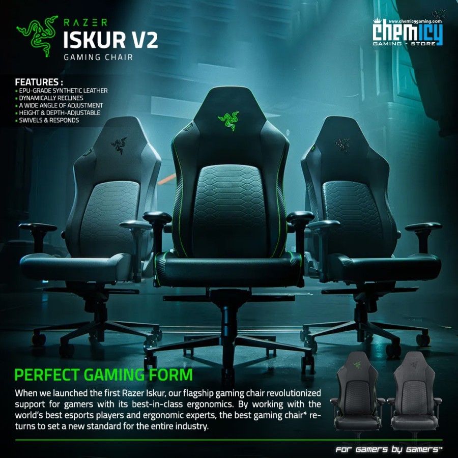 Jual Razer Iskur V2 Ergonomic Gaming Chair / Kursi Gaming | Shopee ...