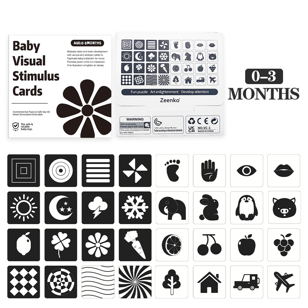 Jual Kyopta High contrast visual card Kartu pintar stimulasi visual ...