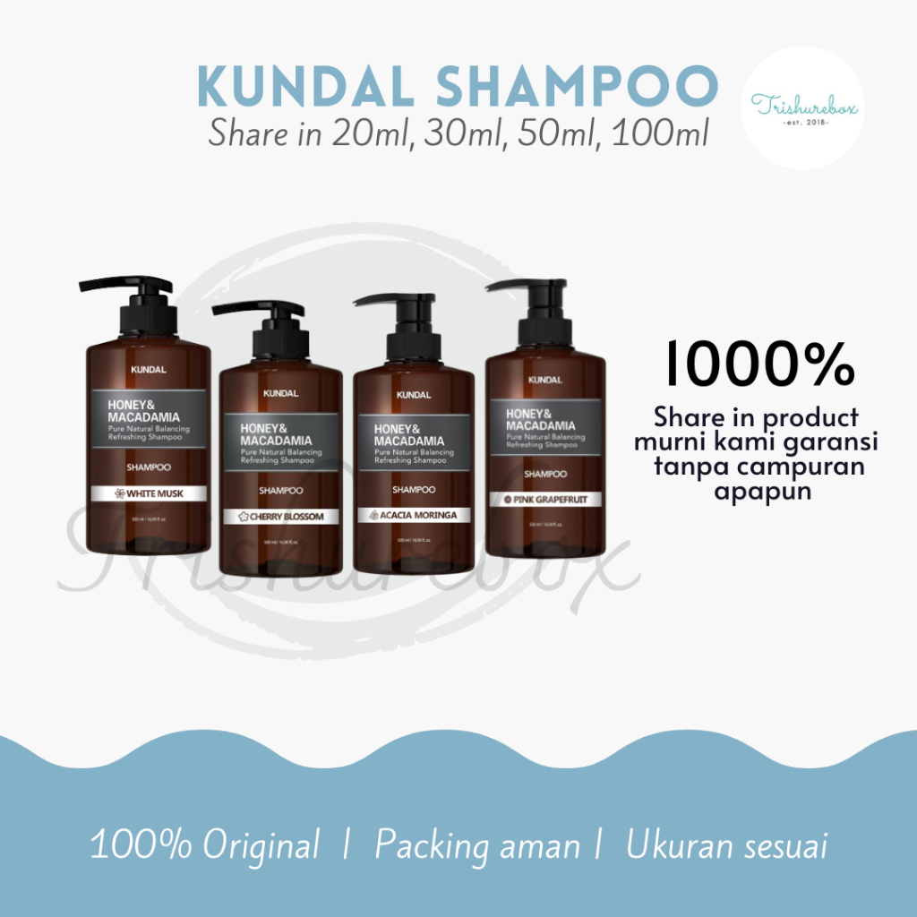 Jual Share Kundal Nature Shampoo White Musk / Cherry Blossom / Acacia ...