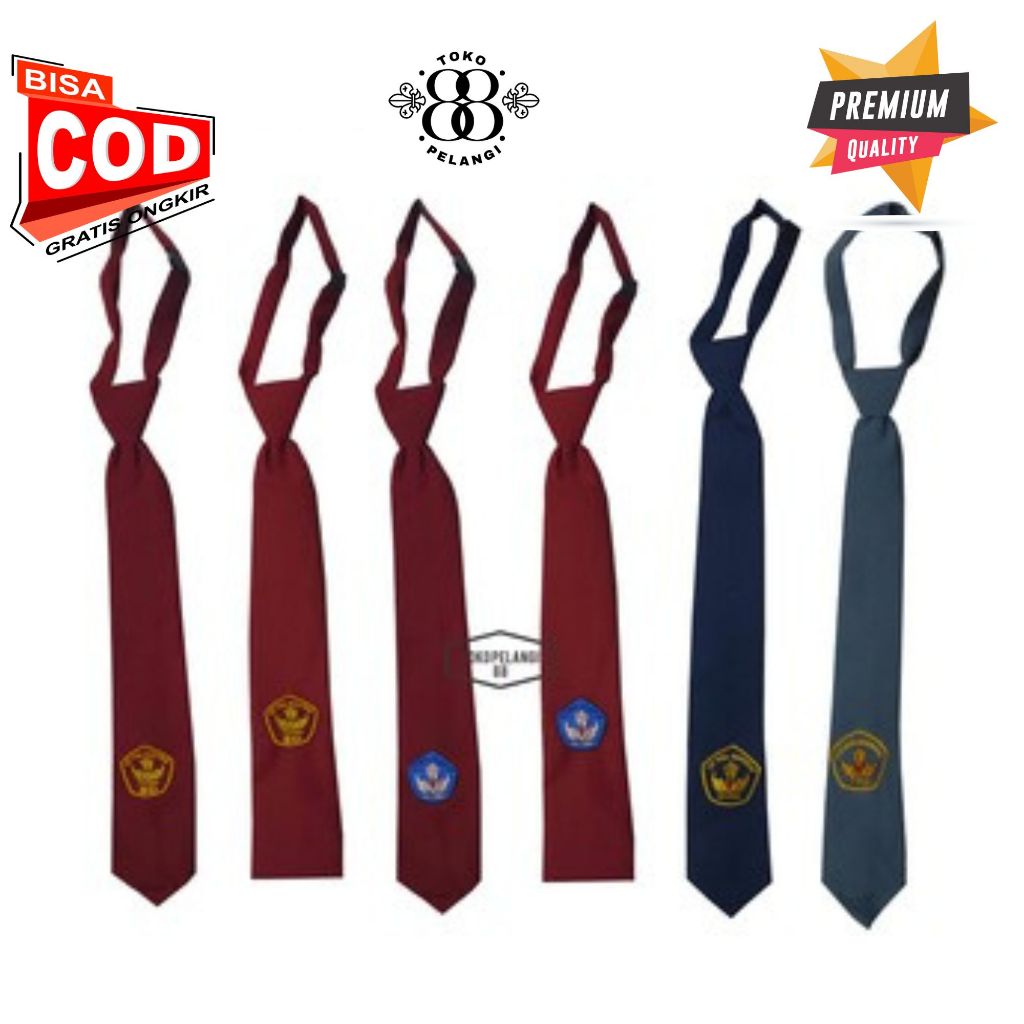 Jual 20biji Dasi Sekolah Panjang SD SMP SMA Langsung Pakai Panjang Logo ...