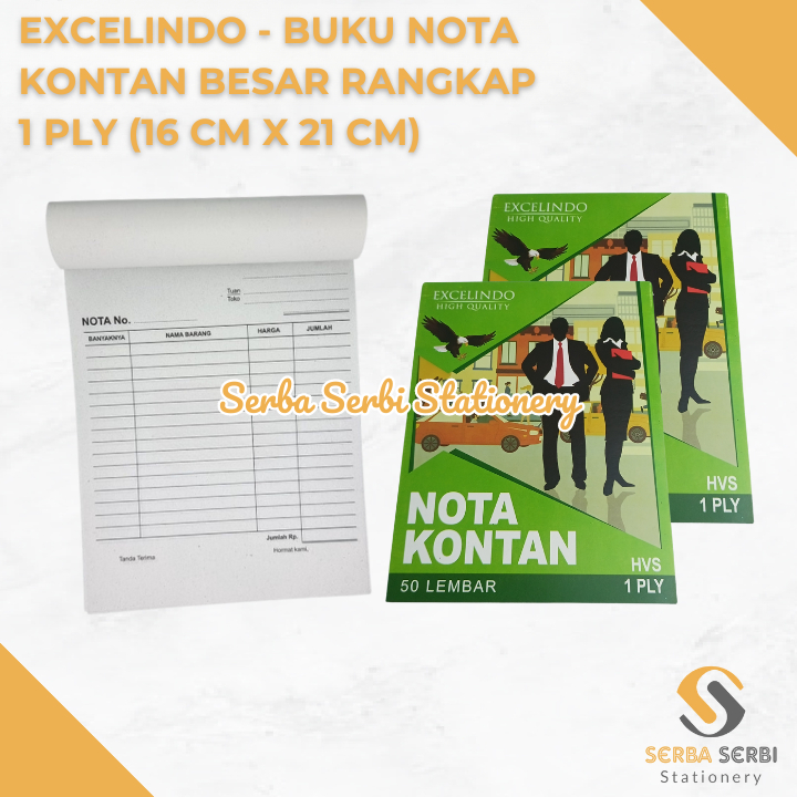 Jual GROSIR (1 PAK ISI 10 BIJI) EXCELINDO - BUKU NOTA KONTAN B1 / BESAR RANGKAP 1 PLY X 50 ...