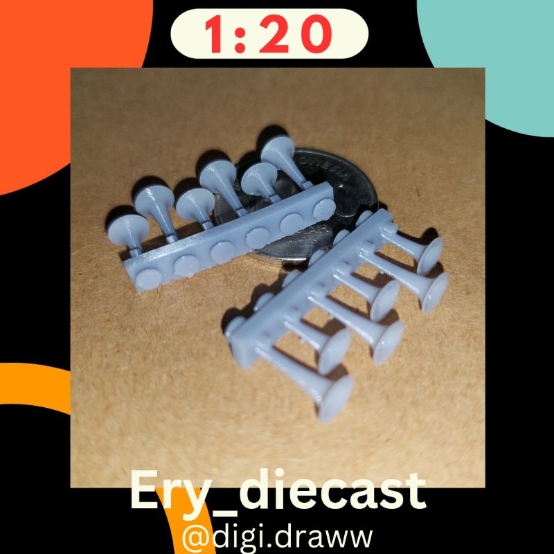 Jual miniatur basuri corong klakson telolet bus bahan resin skala 1:20 ...