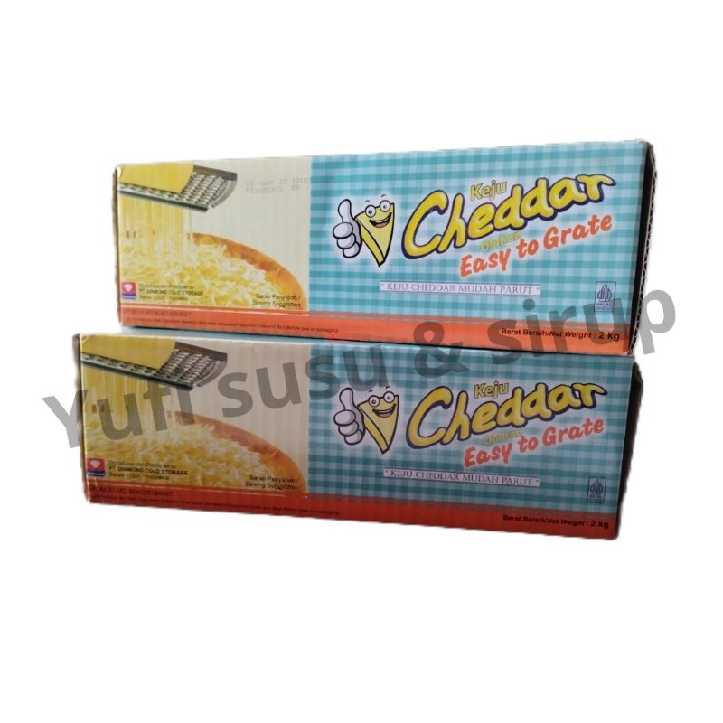 Jual Keju Cheddar Diamond 2 kg easy to grate | Shopee Indonesia