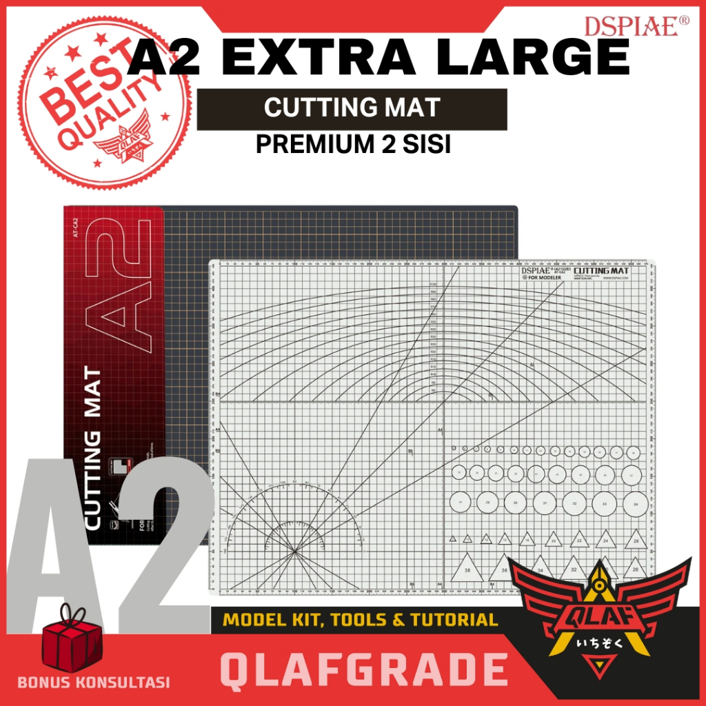 Jual PREMIUM CUTTING MAT A2 - 3 LAYER 2IN1 double side alas potong ...