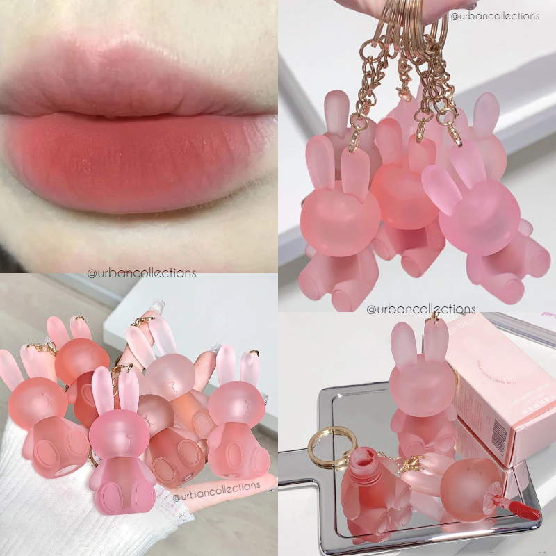 Jual Rabbit Keychain Lipstick Gege Bear Lip Gloss Gantungan Kunci Lucu Lipstik Korea Lipgloss ...