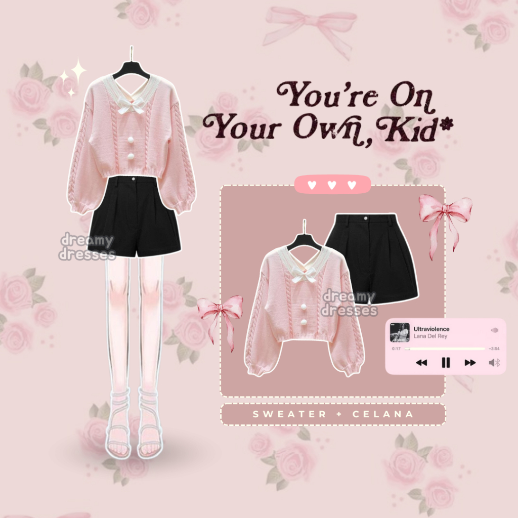 Jual 2IN1 ONE SET 161 - (Sweater, Celana) One Set Terbaru OOTD Korean ...