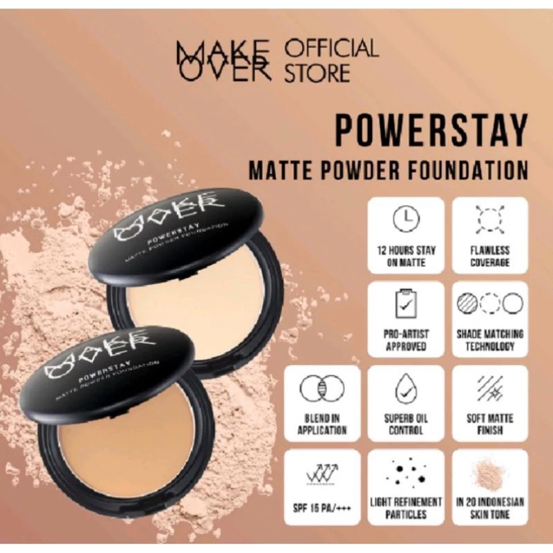 Jual Kemasan baru Make over Powerstay Matte Powder Foundation 10 g ...