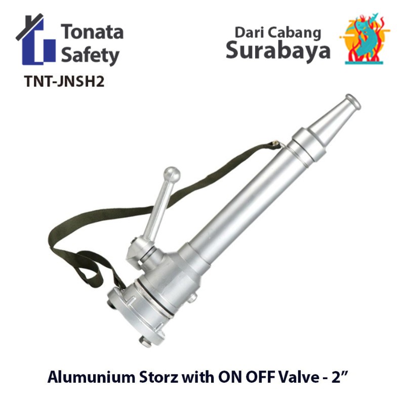 Jual Jet Nozzle Alumunium Storz with ON OFF Ball Valve Handle 2" Inch ...