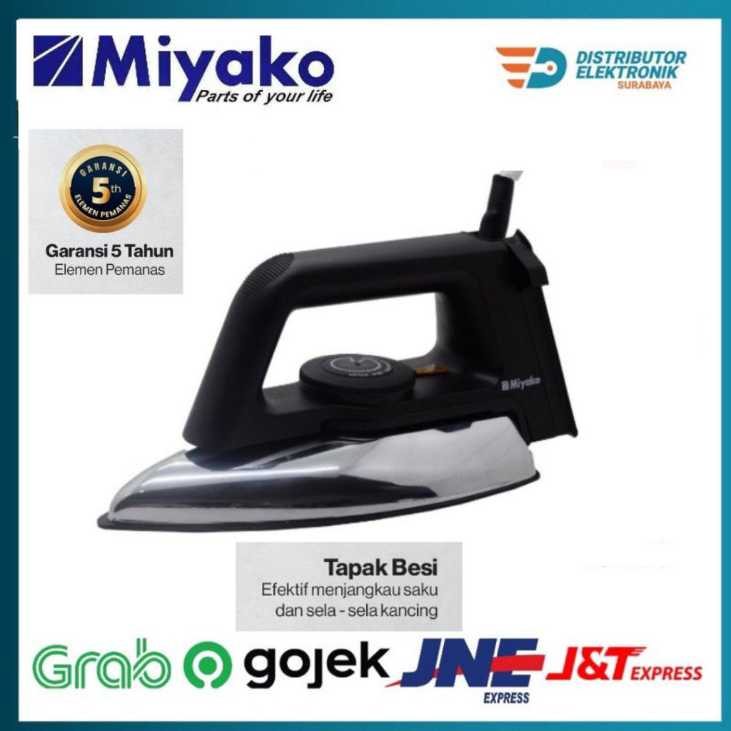 Jual MIYAKO Setrika EL2000B / EL 2000B / EL 2000 B | Gosokan Baju Seterika Hemat Energi Miyako ...