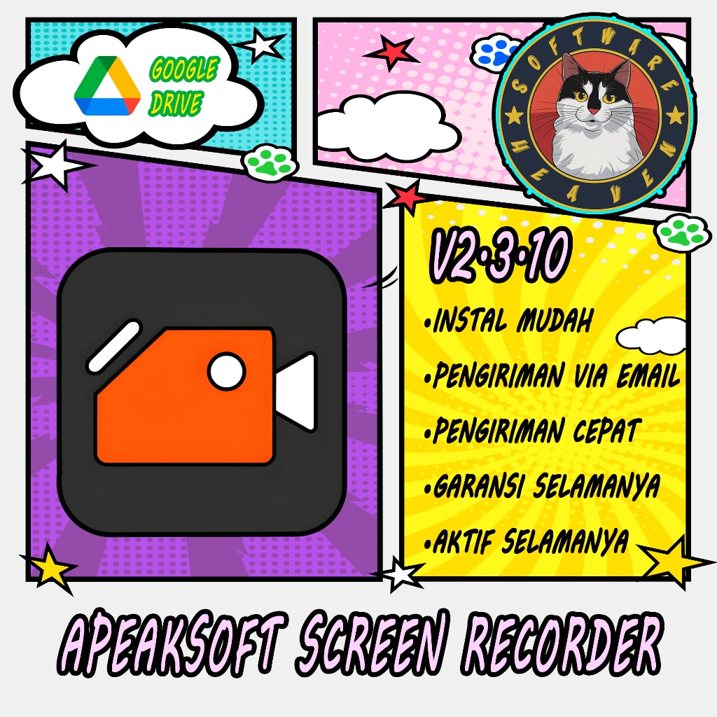 Jual Apeaksoft Screen Recorder 2.3.10 Full Version (Versi Terbaru) | Shopee Indonesia