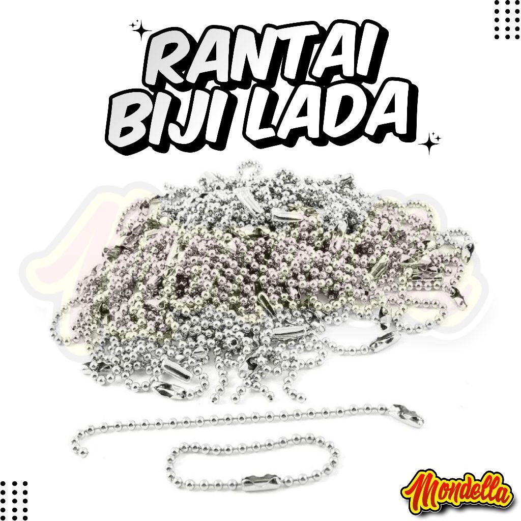 Jual Rantai Biji Lada Rantai Merica Tali Hangtag label Ball Chain ...
