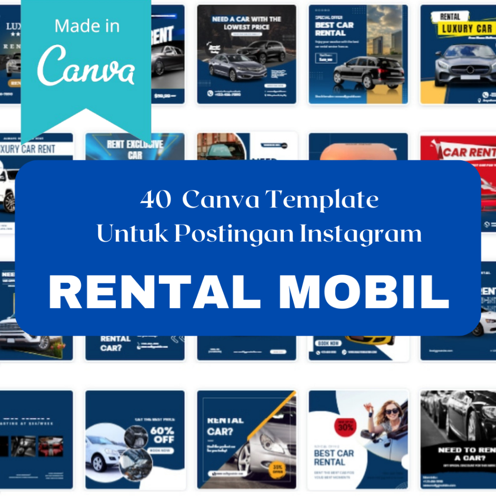 Jual Jasa Canva Template untuk Instagram tema sewa mobil car rental ...