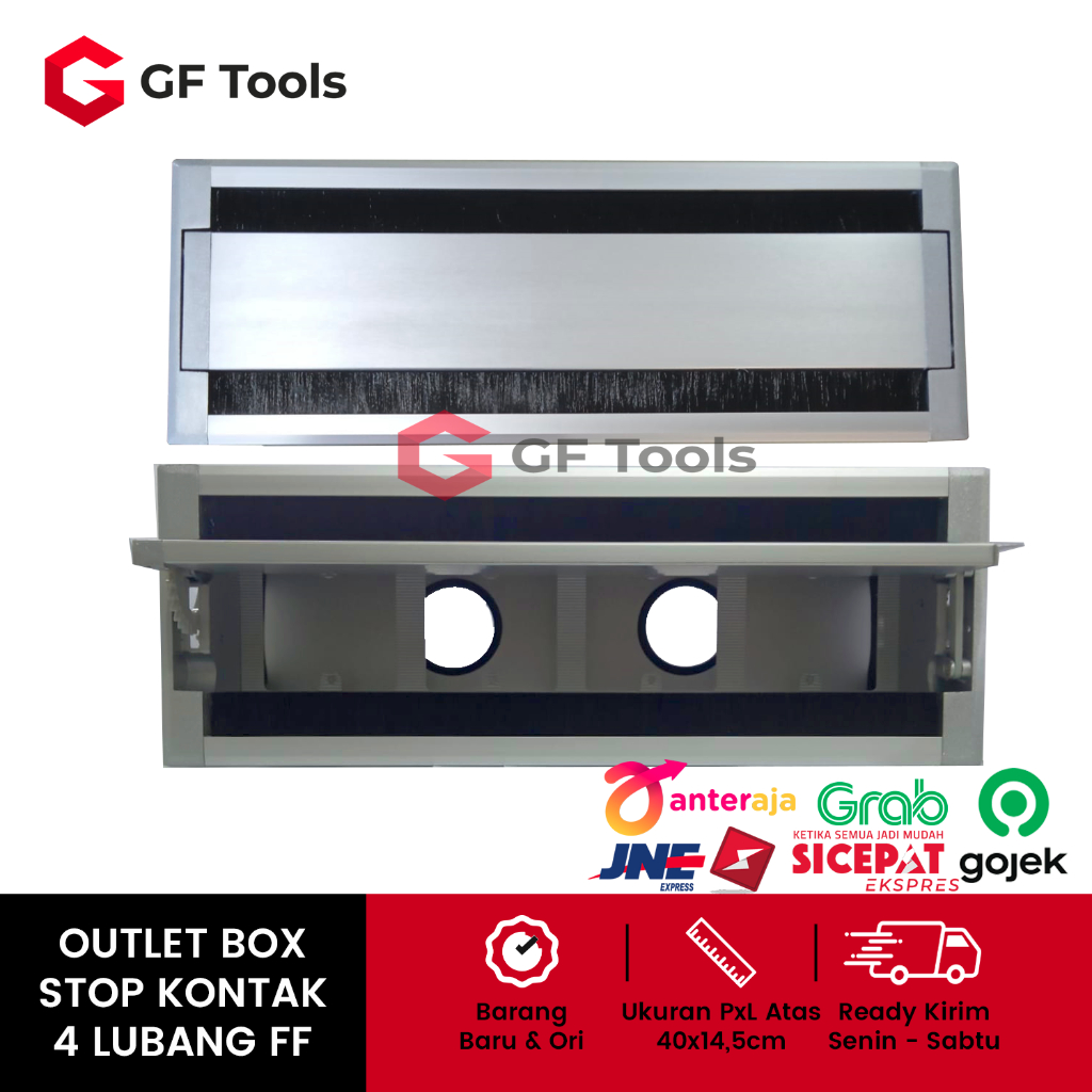 Jual Stop Kontak Outlet Listrik Grommet Box Meja Meeting Rapat 4 Lubang ...