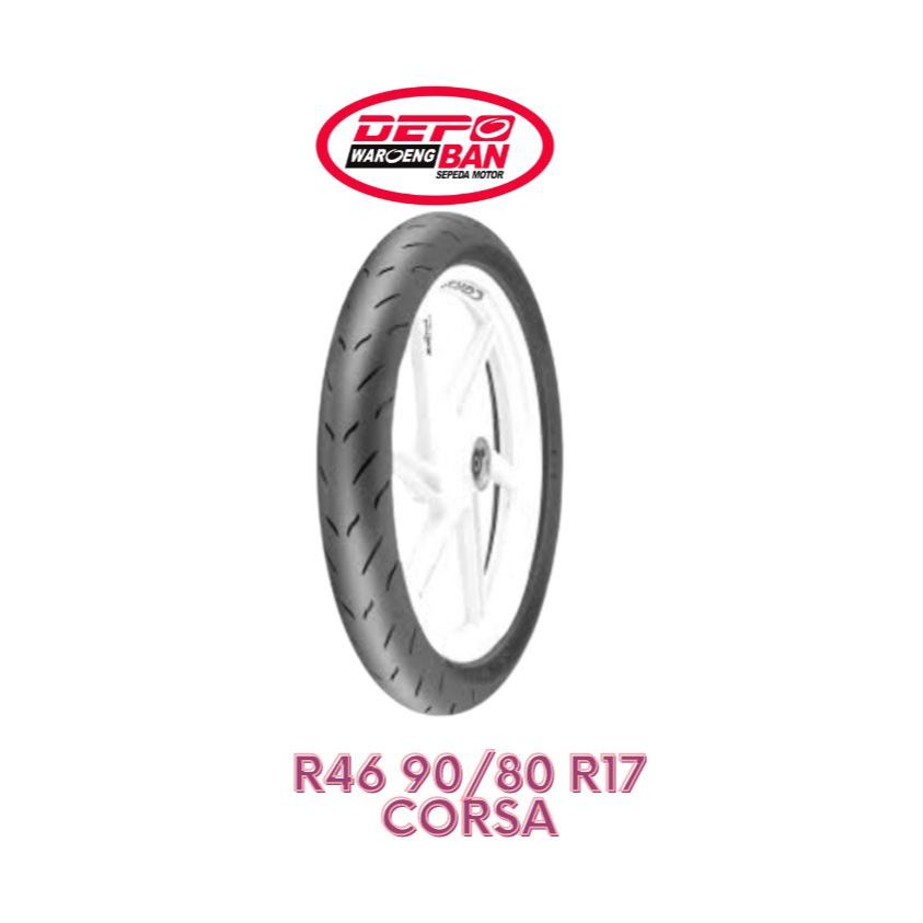 Jual BAN TUBLESS SOFT COMPOUND MERK CORSA TYPE R46 UKURAN 90/80-17 ...