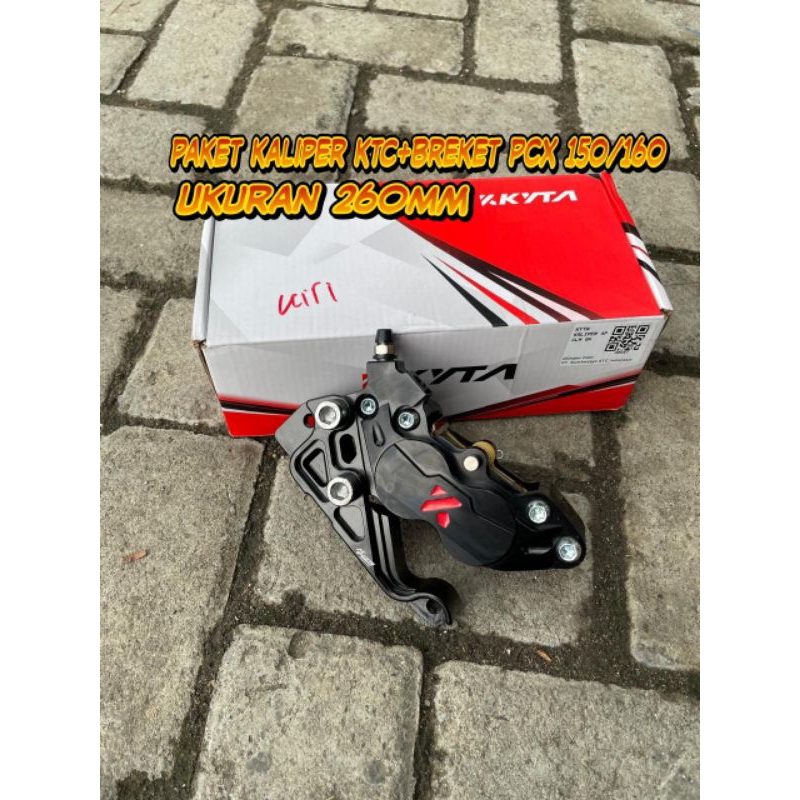 Jual Paket kaliper Ktc fre breket pcx 150 pcx 160 ukuran disc 260mm ...