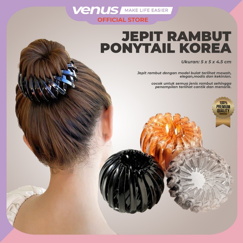 Jual VENUSJKT - Jepit Rambut Ponytail Cepol Wanita Model Korea Jepitan ...