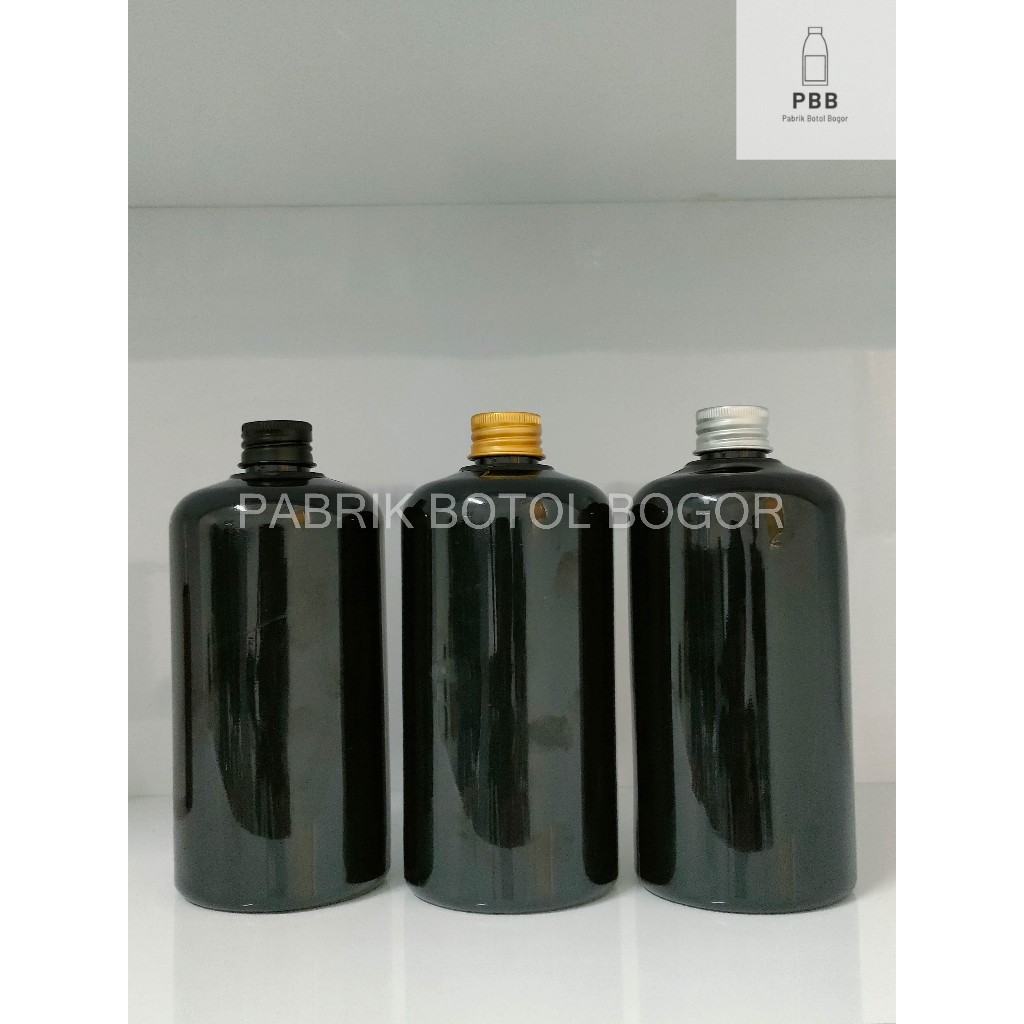 Jual BOTOL BR 500ML HITAM TUTUP ULIR ALMUNIUM HITAM 500 ML PET N24 - Putih | Shopee Indonesia