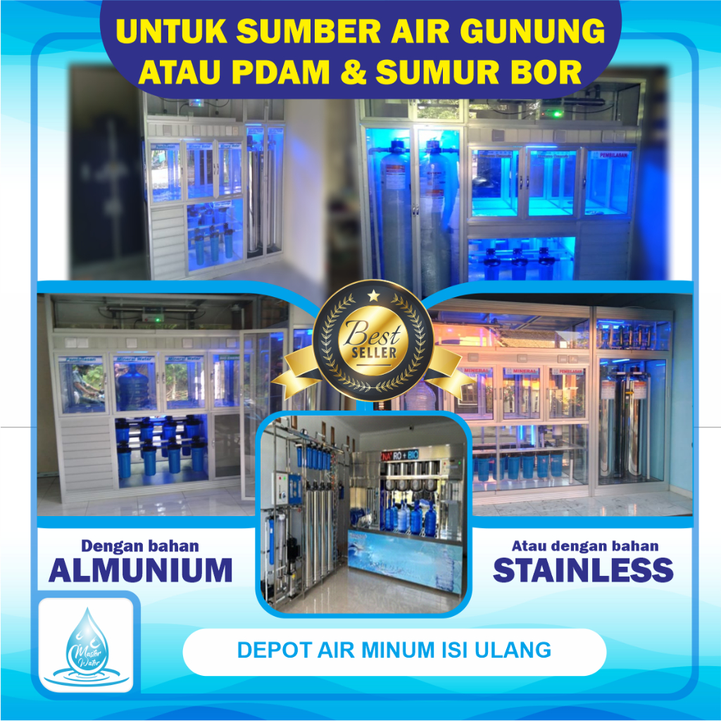 Jual Mesin depot air minum isi ulang untuk air Gunung , sumur dan PDAM ...