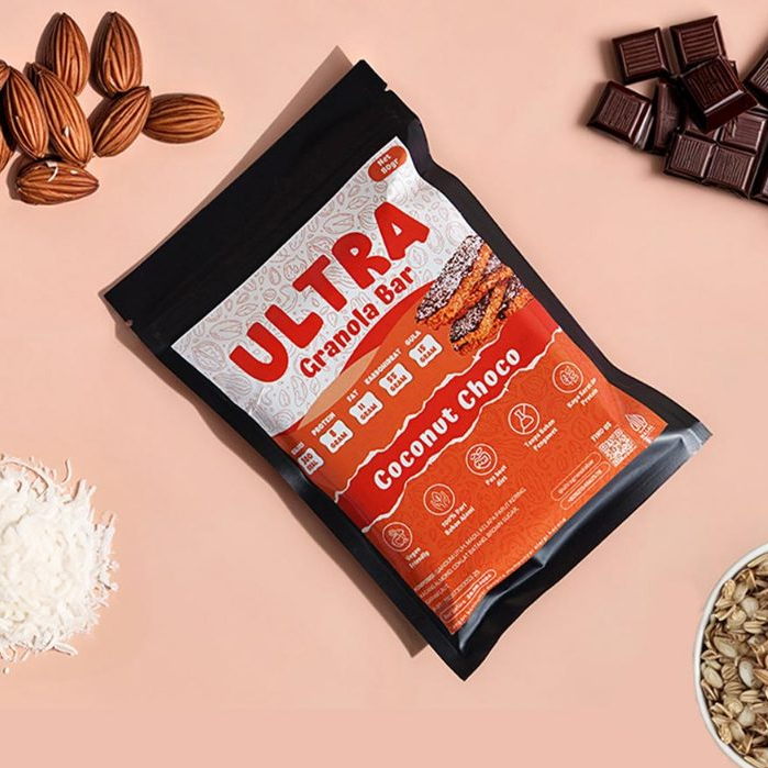 Jual Ultra granola bar COCONUT - 80gram 2bar snack sehat vegan protein ...