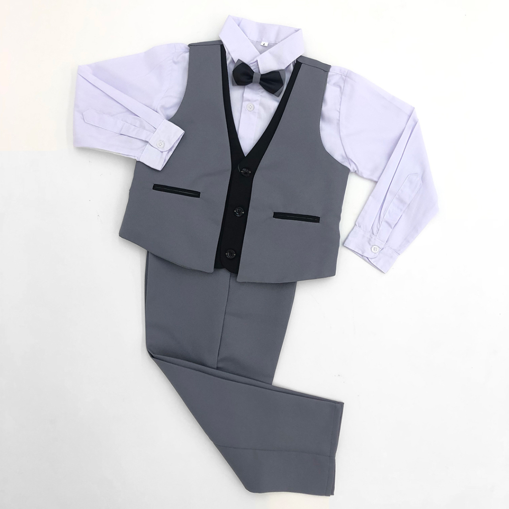 Jual Setelan Rompi/ Vest One Set Anak Usia 3bln- 10 Tahun 064 Abu ...