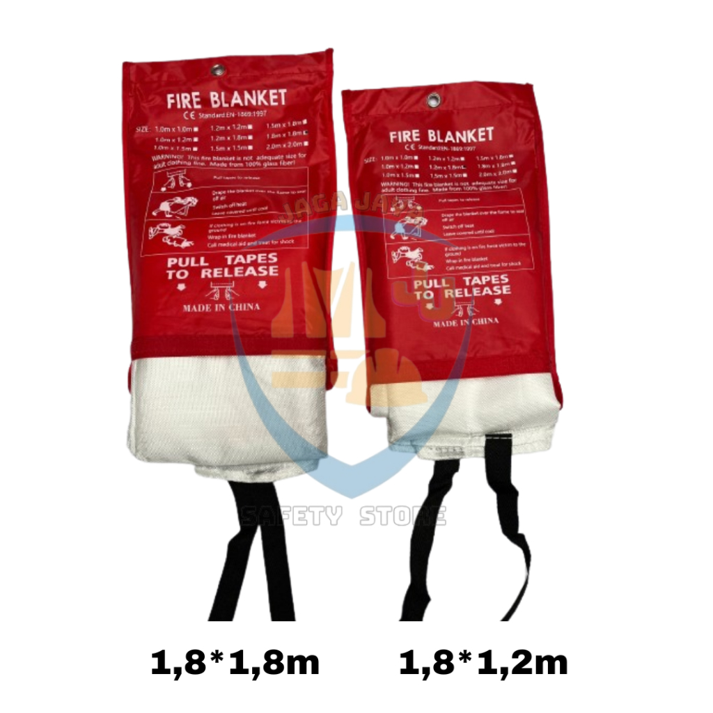 Jual Fire Blanket 1.8 x 1.8m dan 1.8 x 1.2m / Selimut Api Untuk Kebakaran Kemasan Bag Ukuran 1,2 ...