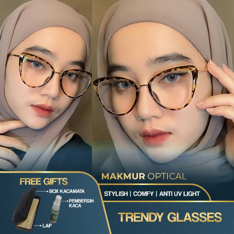 Jual Kacamata cat eye wanita | Bisa request ukuran minus/cyl/plus ataupun normal antiradiasi ...