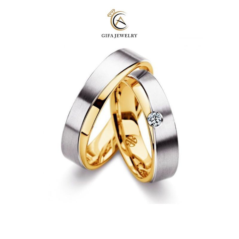 Jual Cincin Kawin Silver Kuning Sepasang Perak Couple NW08 | Shopee ...