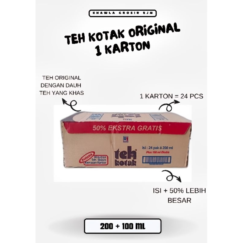 Jual KALSEL TEH KOTAK ORIGINAL EXTRA BESAR 50% 1 DUS 300 ML 24 PCS BERAT 7,2 KG | Shopee Indonesia