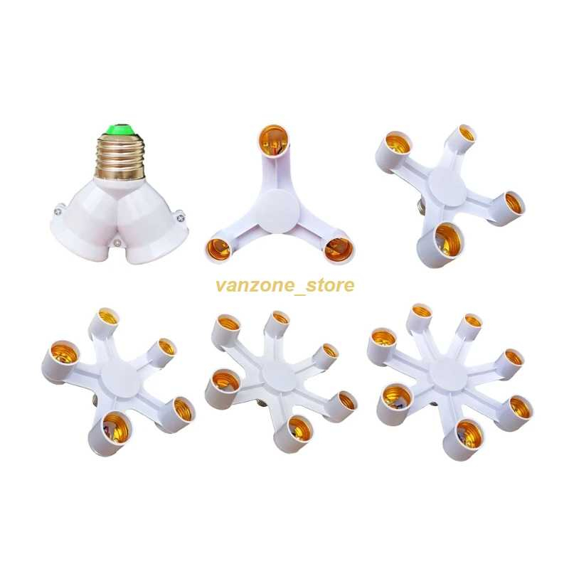 Jual Fitting Lampu E27 Bohlam LED Bercabang Socket Splitter Adapter ...