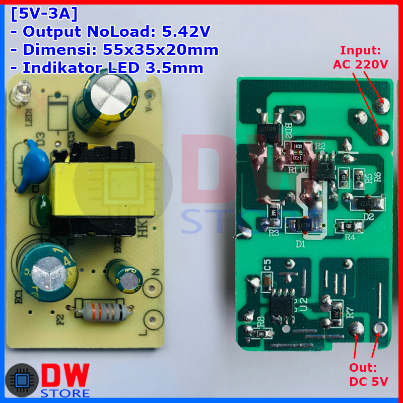 Jual PCB Modul Power Supply Adaptor 5V 9V 12V 15V 1A 1.5A 2A 3A 3.5A 4A ...