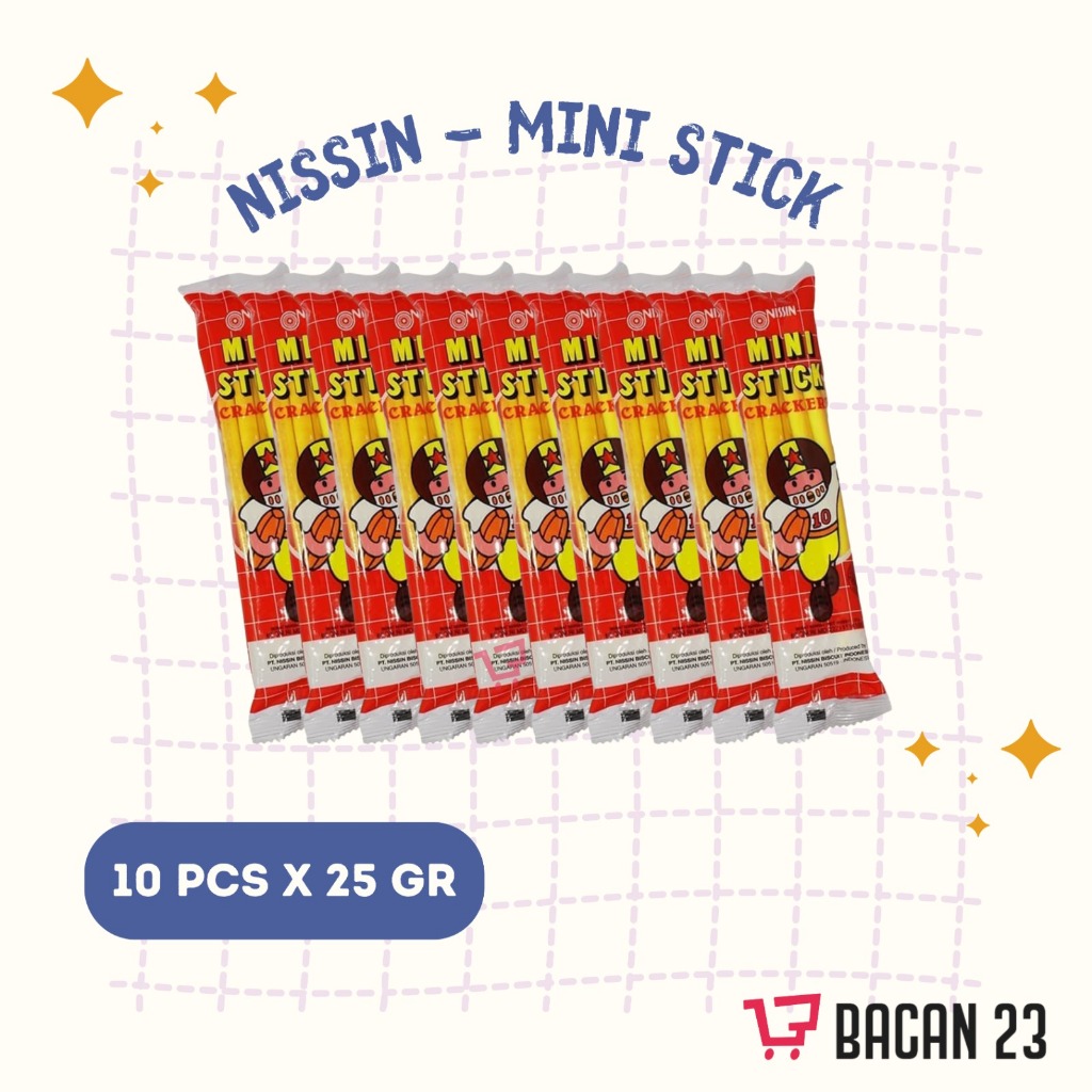 Jual Mini Stick Crackers Nissin ( 10 Pcs x 25 Gr ) / Krekers Stik ...