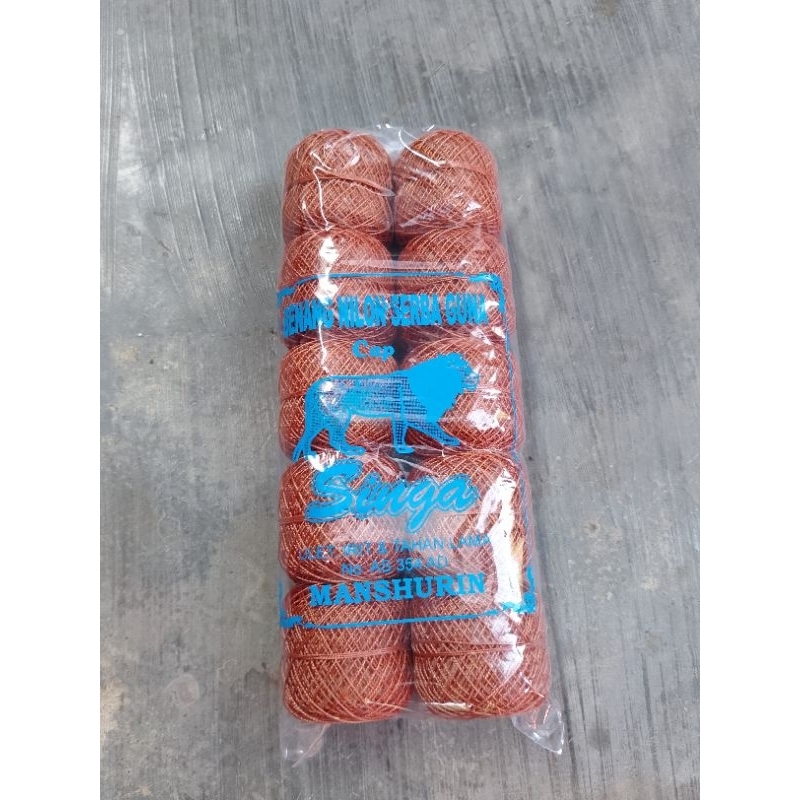 Jual (1PACK/10PCS) BENANG NILON COKLAT/BENANG JAHIT KUAT DAN ULET ...