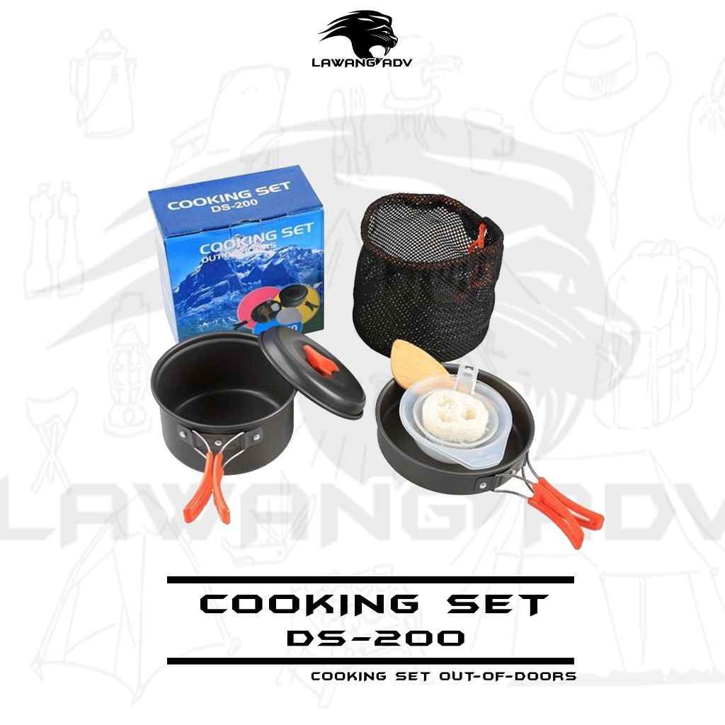 Jual Cooking Set DS-200 Nesting Camping Outdoor | Shopee Indonesia