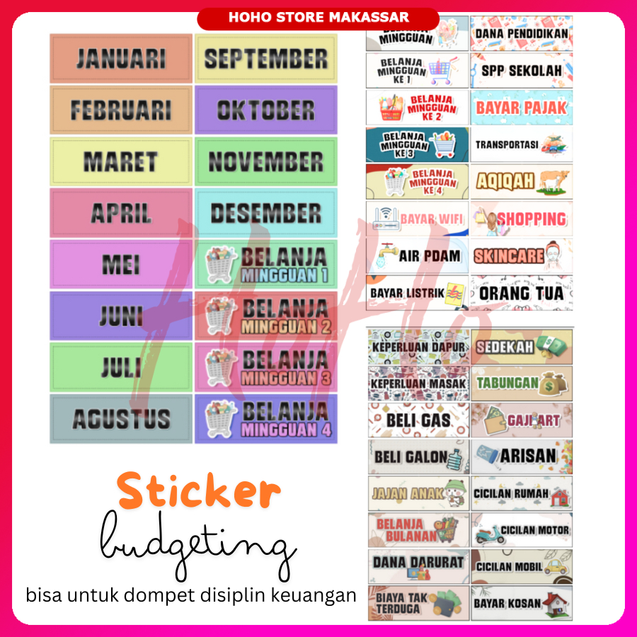 Jual Stiker Dompet Disiplin Keuangan Sticker Budgeting Mengatur ...