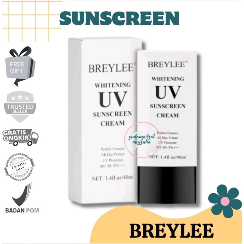 Jual ☘️GVN☘️ BREYLEE WHITENING UV SUNSCREEN CREAM 50PA+++ BREYLEE ...