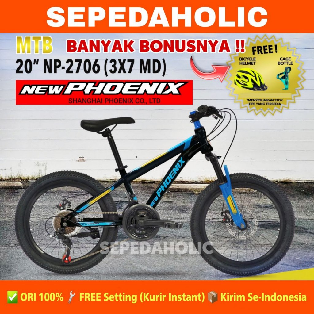 Jual Sepeda Gunung MTB NEW PHOENIX NP 2706 Ukuran 20 Inch Anak Remaja ...