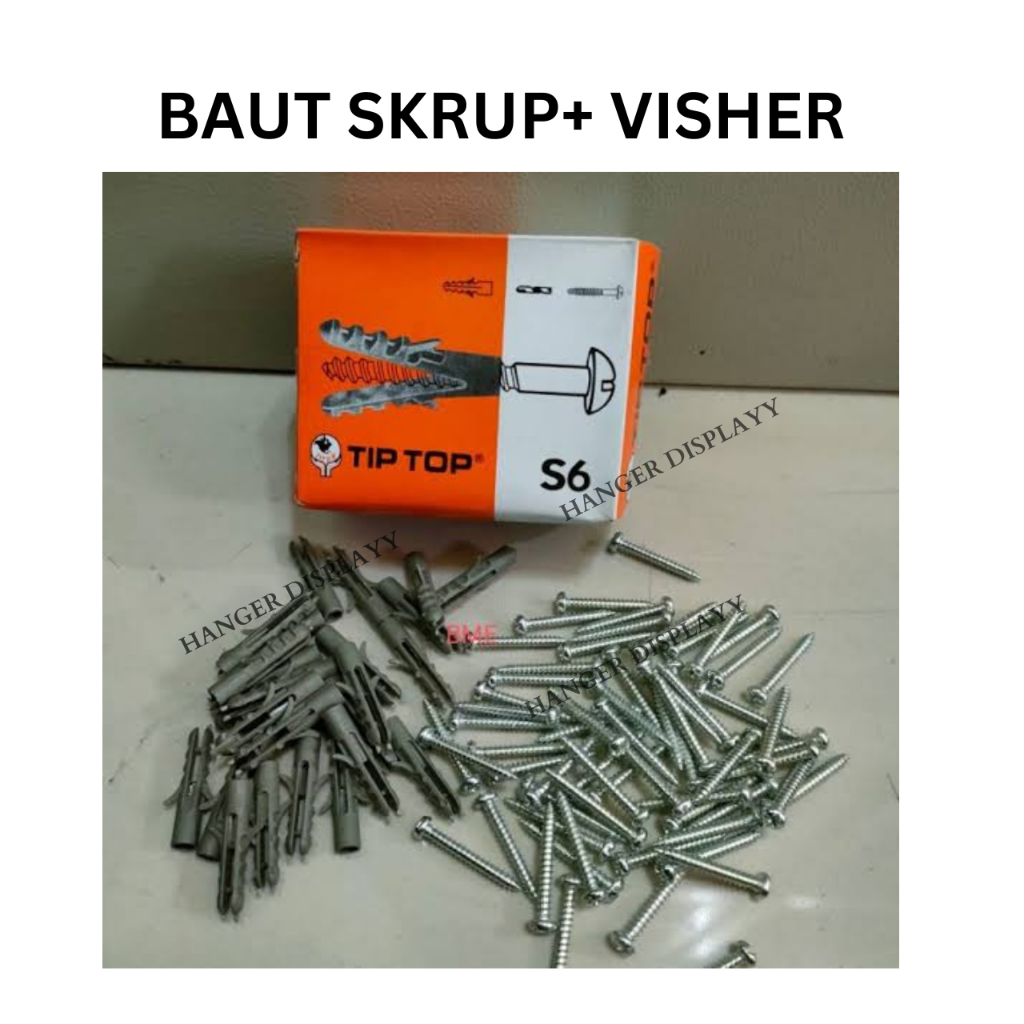 Jual Baut Skrup S6 / Baut Tiang Breket / Skrup Gantungan Display ...