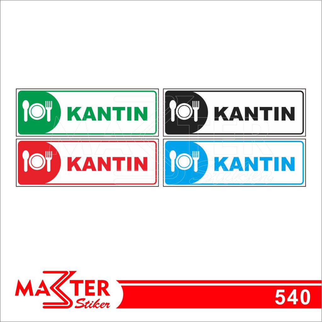 Jual 540 - Stiker Kantin, Sticker Vinyl, Premium, Tahan Air, Termurah ...