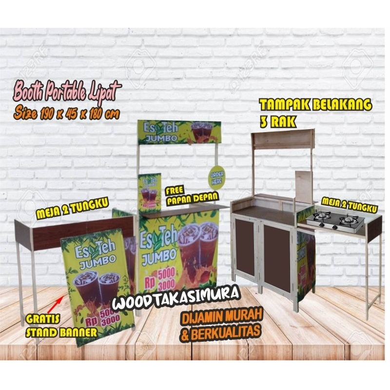 Jual Booth Portable/Meja lipat/gerobak lipat/booth lipat | Shopee Indonesia