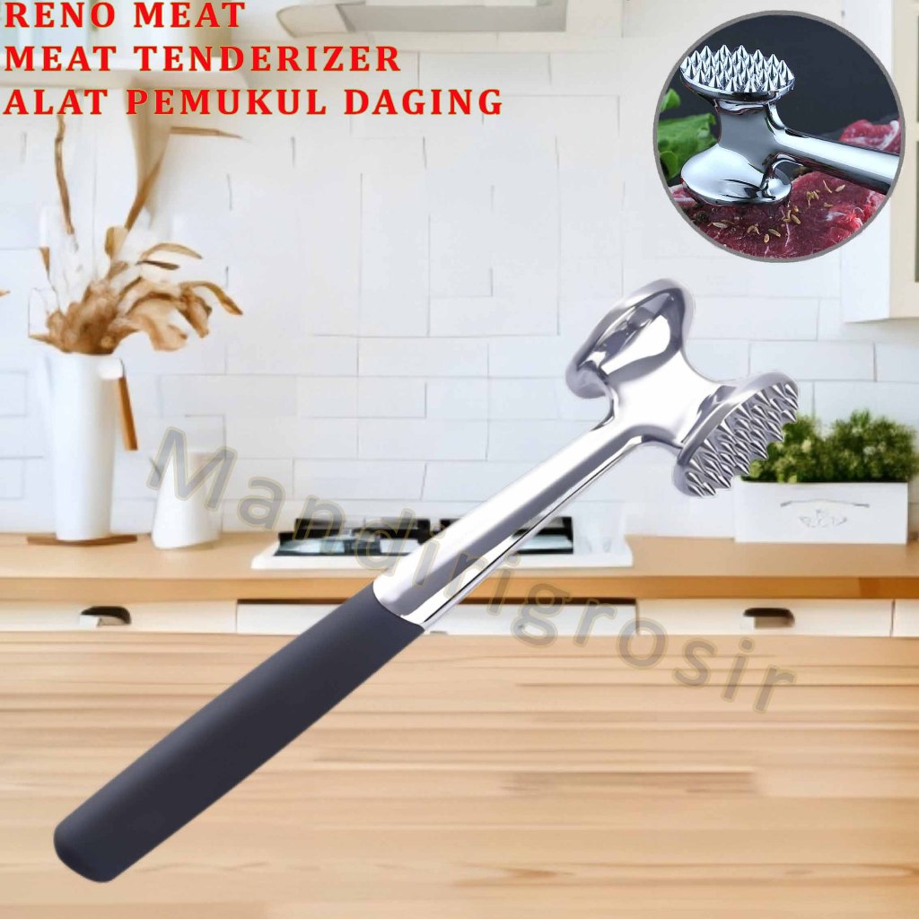 Jual Alat Pemukul Palu Daging Stainless * Reno Meat * Meat Tenderizer ...