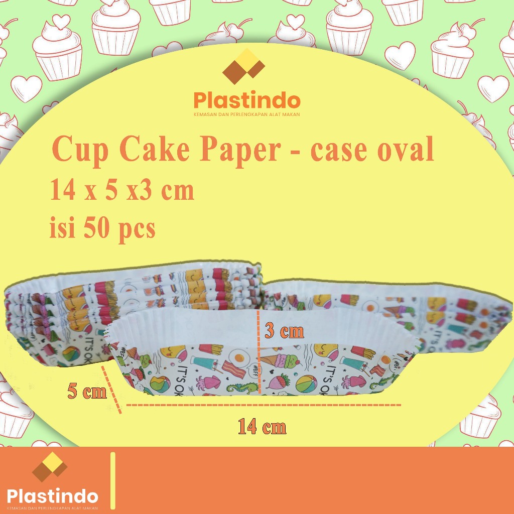 Jual Paper cup case roti OVAL model kincir ISI 50 PCS | Cup Cake | Cup ...